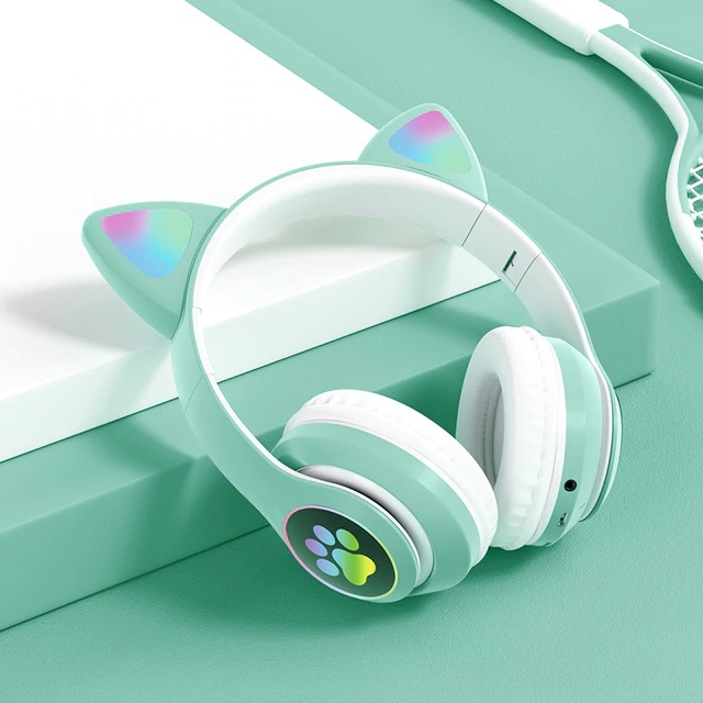 Cat Ear Wireless Headphones Bluetooth Earphones Opusclubme